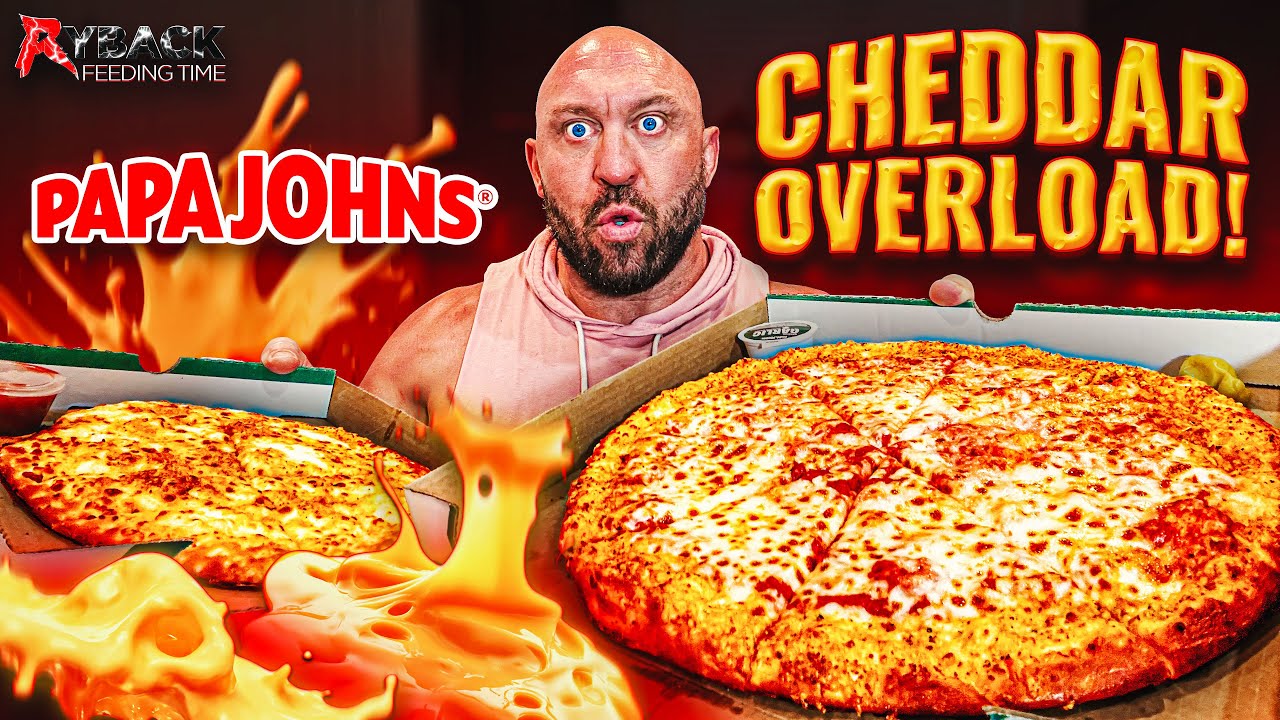 Papa John’s New Cheddar Crust Pizza & Cheddar Sticks! - YouTube