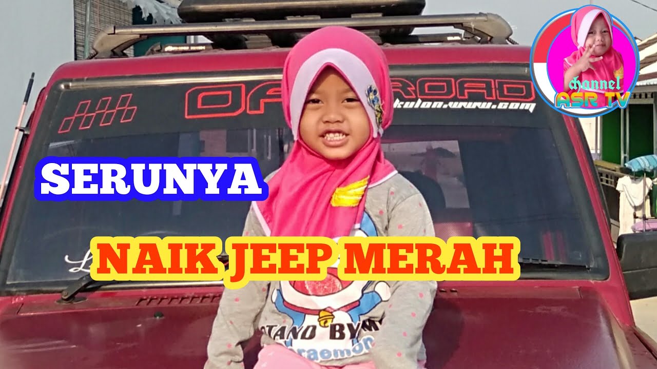 Serunya Naik Mobil Jeep Merah - YouTube