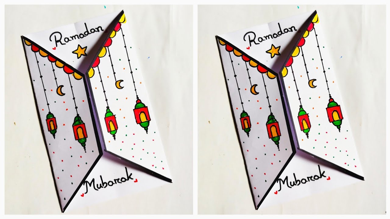 Ramadan mubarak card/Ramadan Greeting Card/Easy & Beautiful Ramadan ...