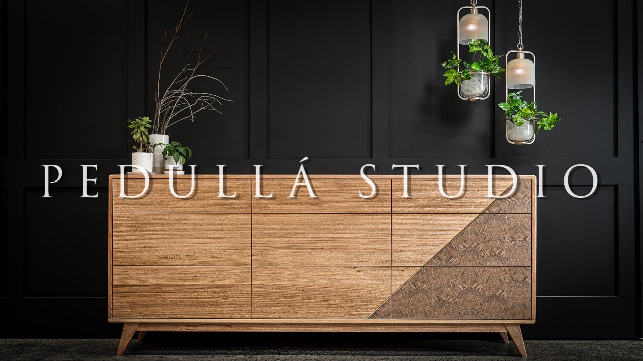 PEDULLA STUDIO | Building a Chevron End Grain Dresser - YouTube