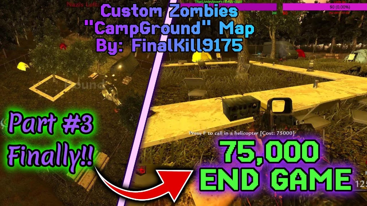 Custom Zombies Solo "Campground" Map Part #3 Finally!! - YouTube