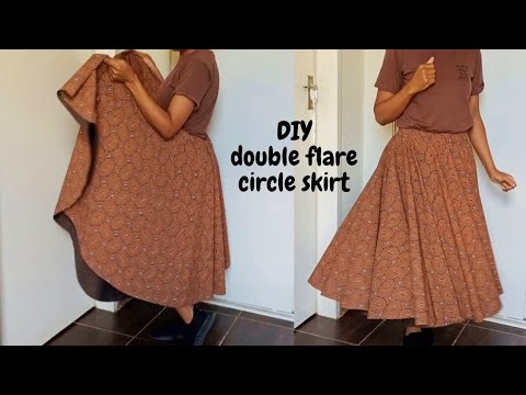 DIY double flare circle skirt | how to make a double flare skirt