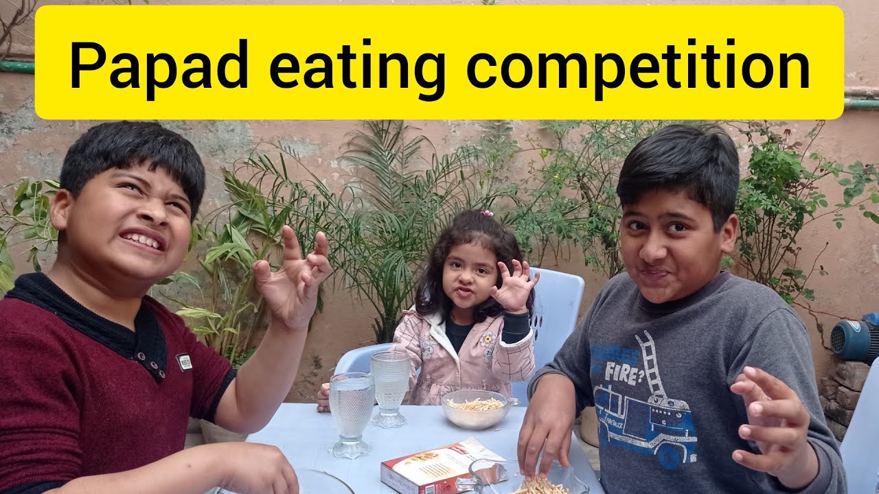 papad eating competition | spicy papad eating challenge | @Fun with ...