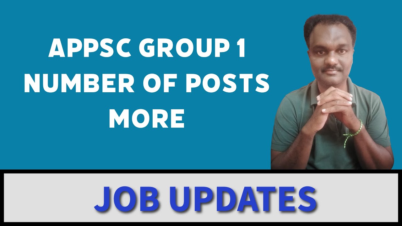 APPSC GROUP 1 NUMBER OF POSTS MORE - YouTube