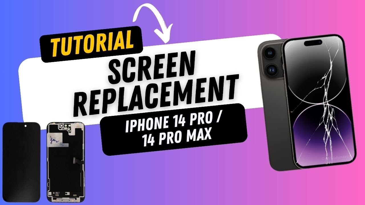 Screen replacement - iPhone 14 Pro / 14 Pro Max - Repair tutorial - YouTube