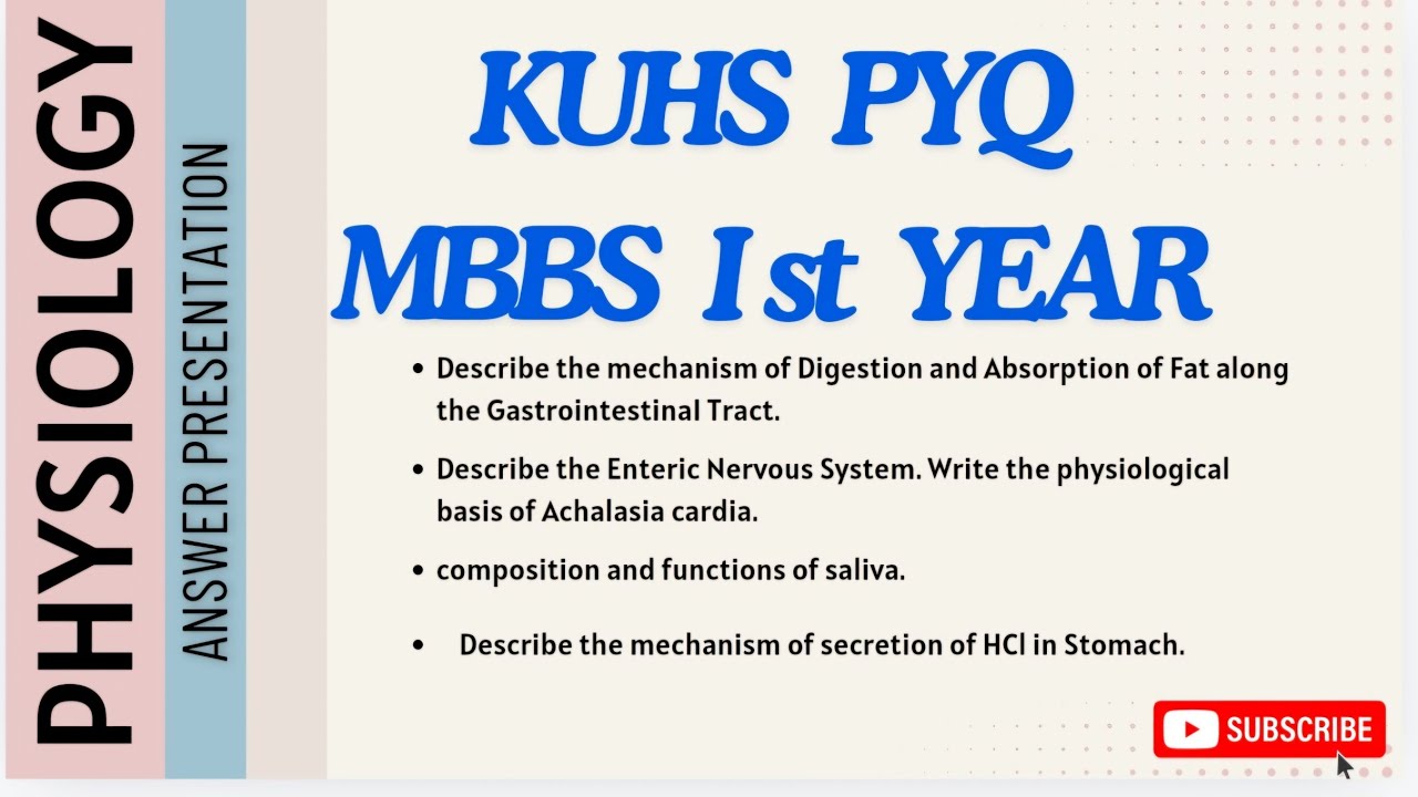 KUHS MBBS First Year PHY Git I - YouTube