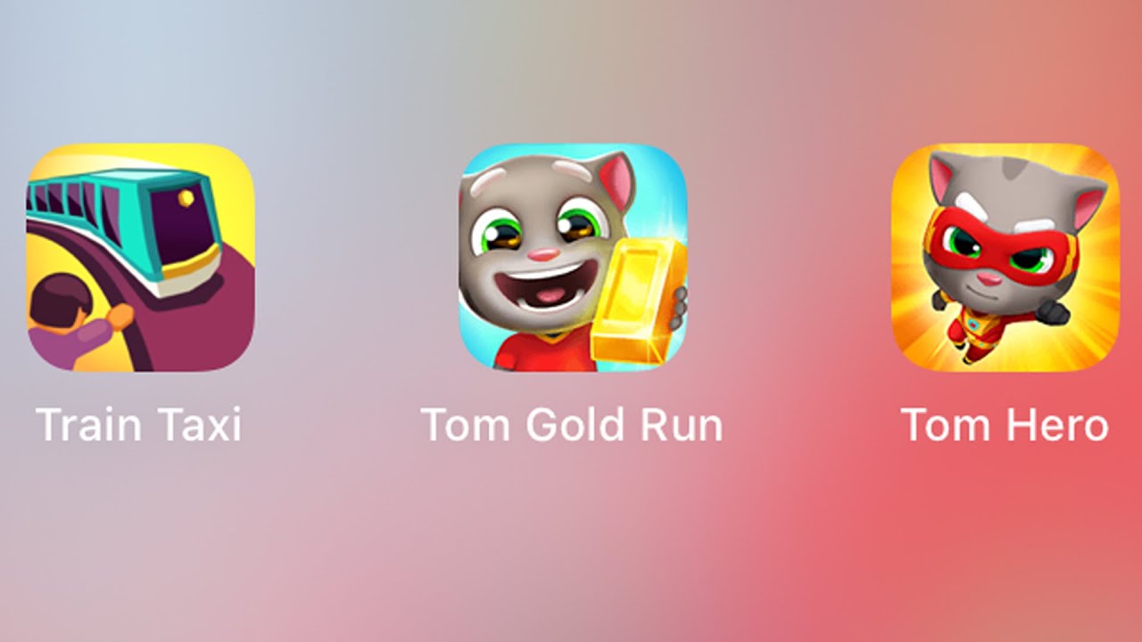 TALKING TOM GOLD RUN, TRAIN TAXI - YouTube