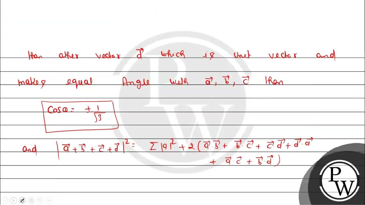 If \( \vec{a}, \vec{b} \) and \( \vec{c} \) are three mutually perpendicular unit vectors and ...