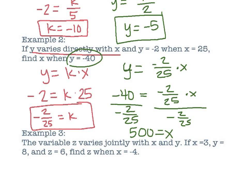 Inverse and Joint Variation - YouTube