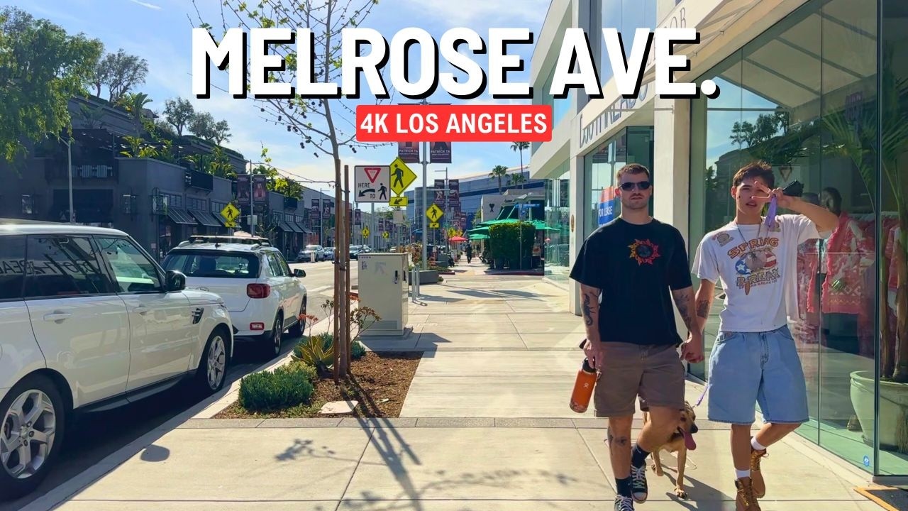 WEST HOLLYWOOD 🌴 Melrose Ave walk Fashion & Shopping 🇺🇸 California 4K ...