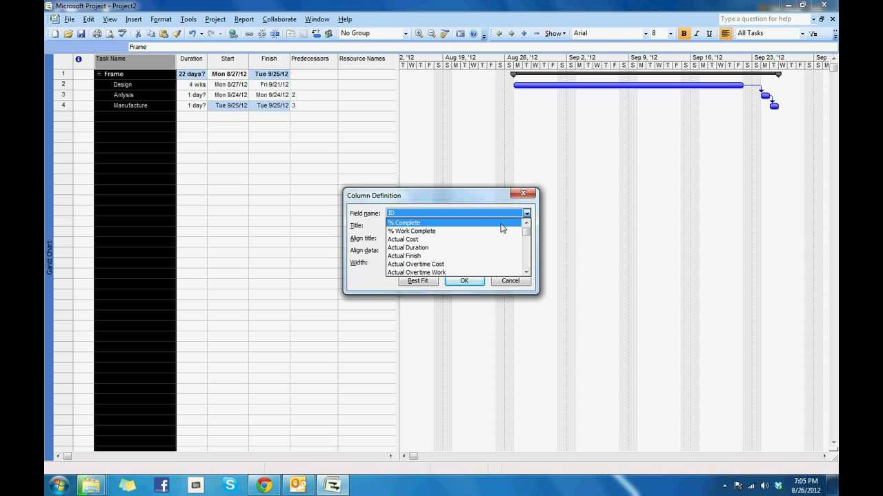 Microsoft Project 101 Part 1 - YouTube