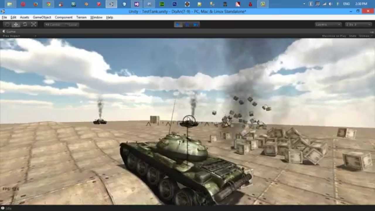 [Unity3d] Physics Based Tank Controller project (Update 1.4) - YouTube