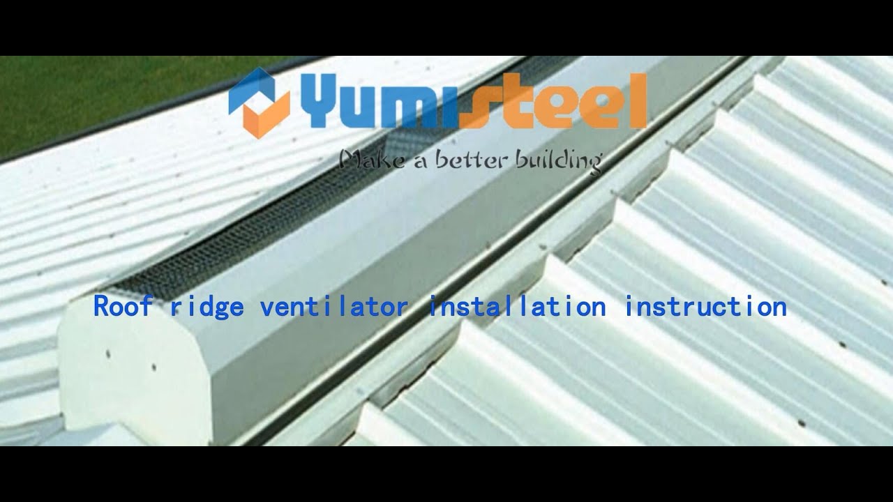 Installation of roof ridge ventilator - YouTube