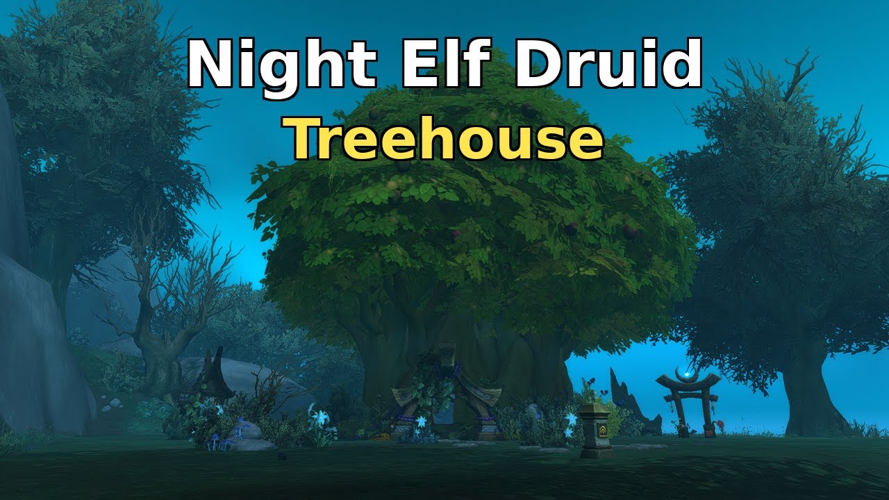 Night Elf Druid Tree House - World of Warcraft Housing Build - YouTube