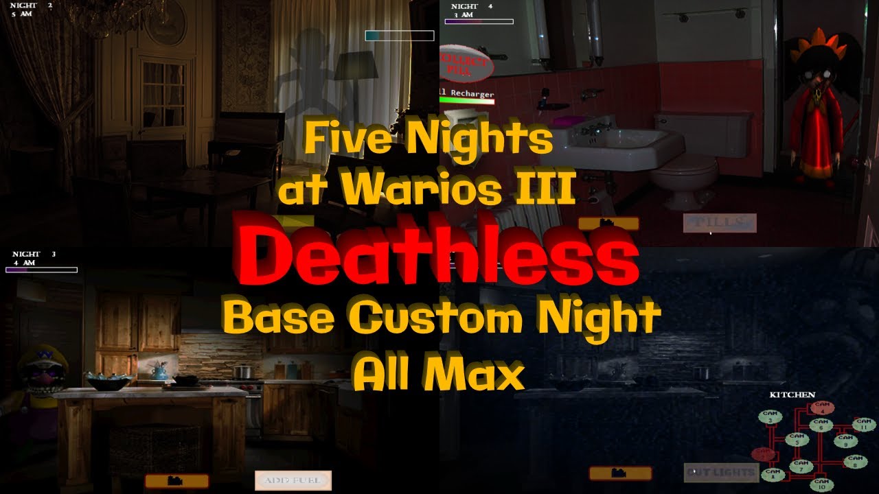 FNAW 3 - Base Custom Night All Max DEATHLESS - YouTube
