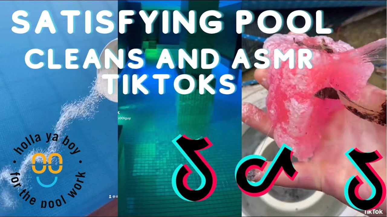 Satisfying pool cleaning and asmr TikToks - YouTube