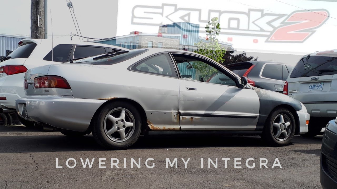 Lowering My Integra With Skunk2 Coilovers - YouTube