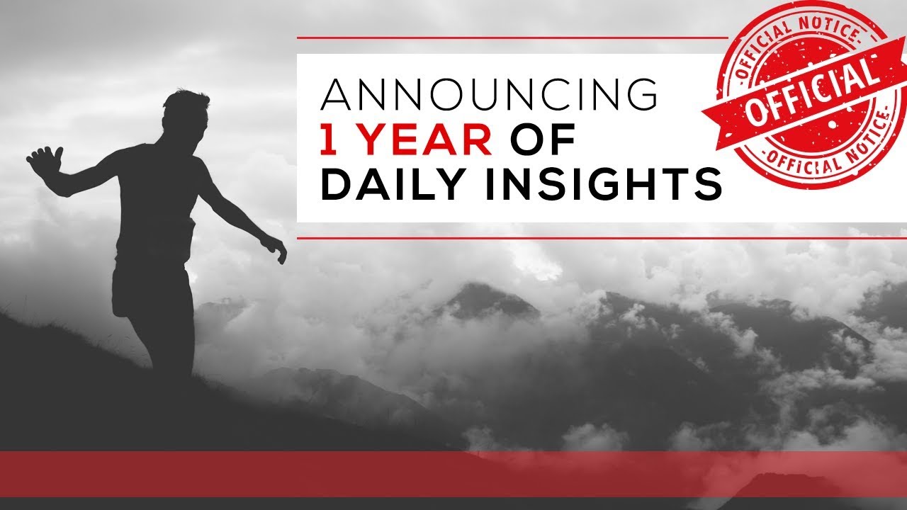 Announcing 1 year of daily insights - YouTube