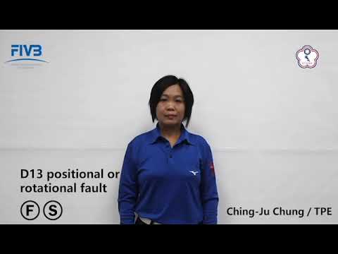 Volleyball Referees' Official Hand Signals _ D13 positional or ...