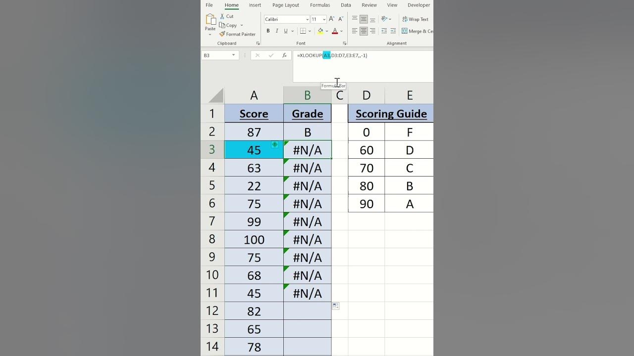 A Simple FIX to the Excel N/A ERROR #shorts - YouTube