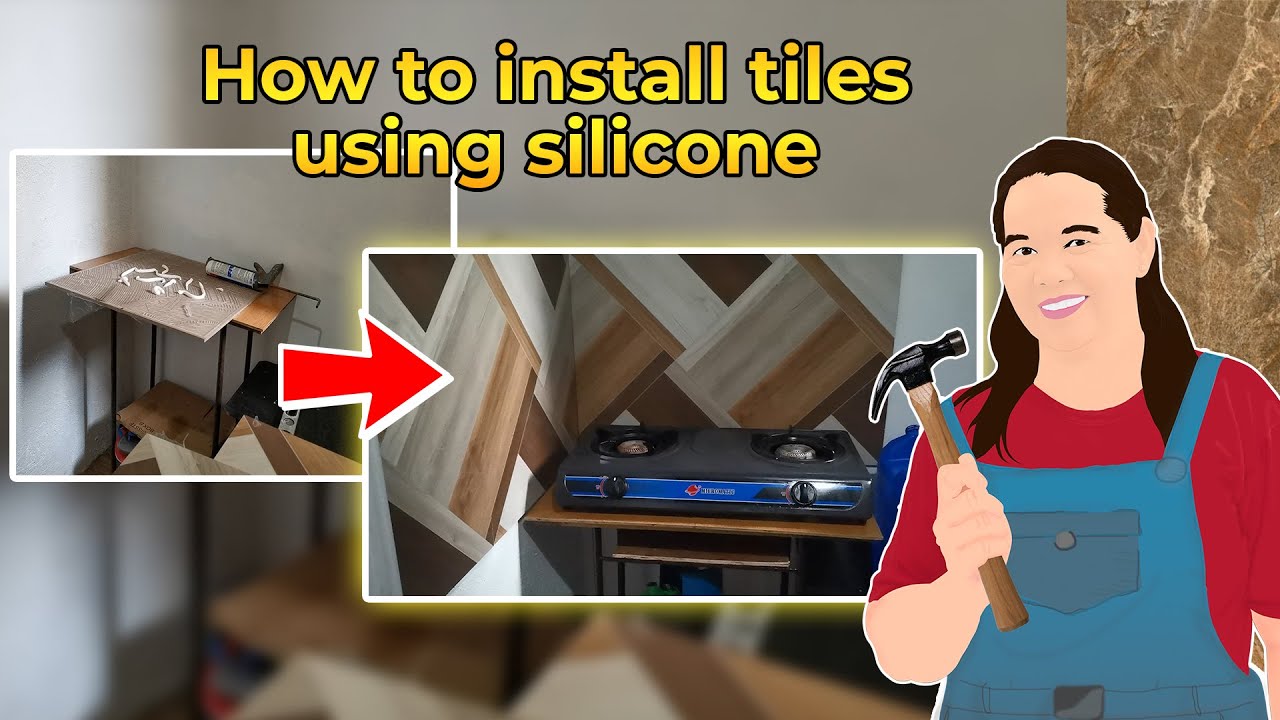 DIY | How to install tiles using silicone | Easy method - YouTube