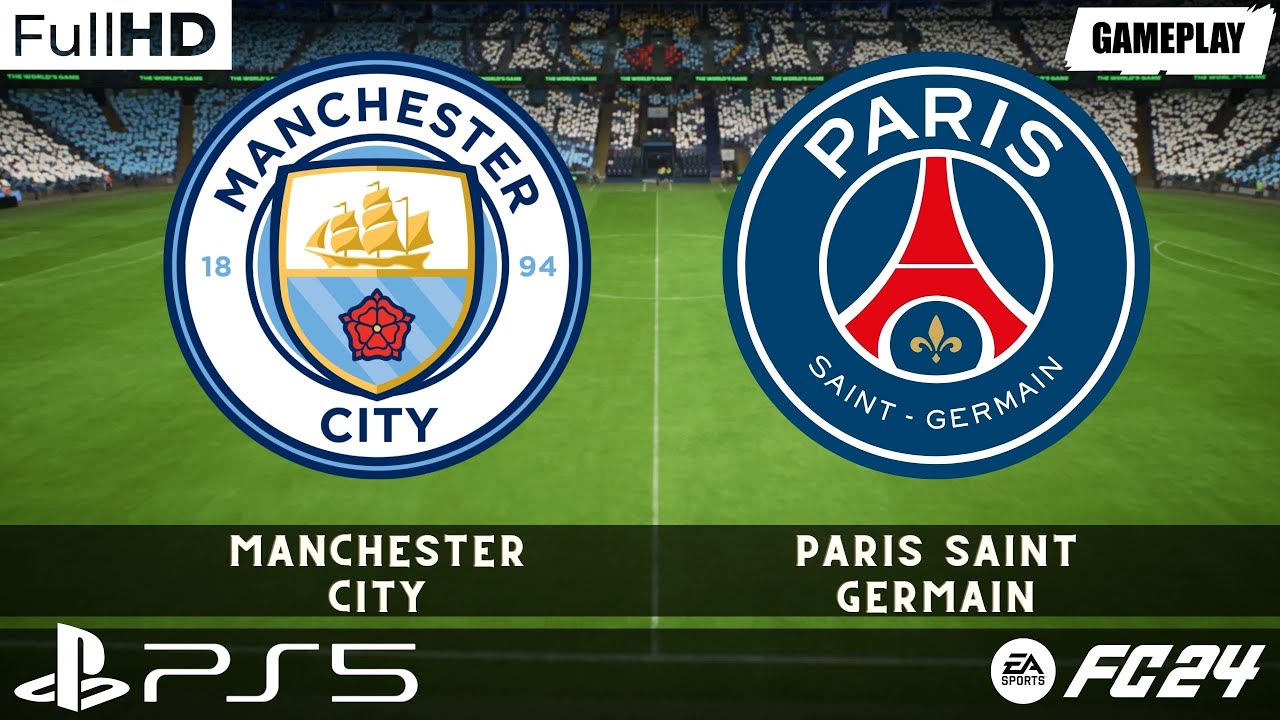 Manchester City vs Paris SG | EA Sports FC 24 | Friendly Match | PS5 ...