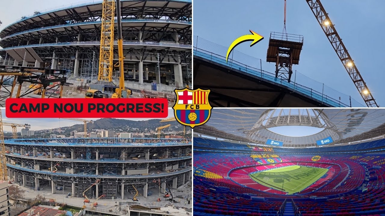 NEW Camp Nou Construction Update | VIP Ring & Roof Progress - YouTube
