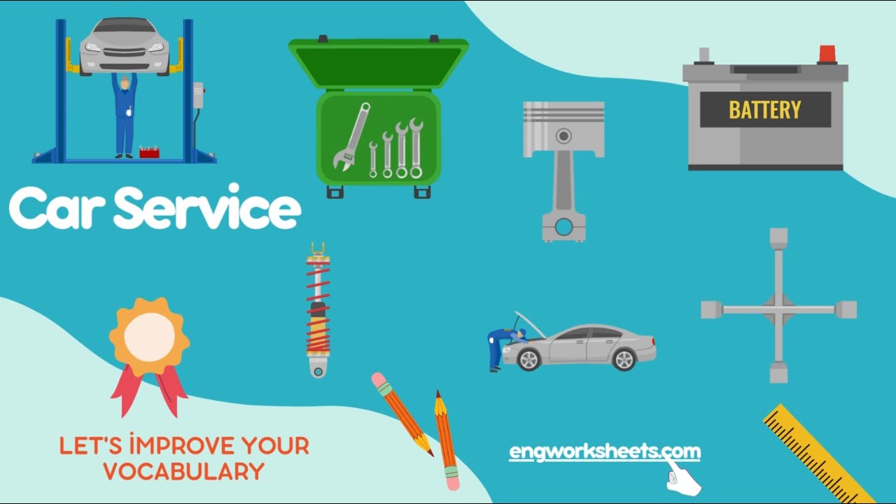 Kids Vocabulary Words - Car Service - Learn English for Kids - English ...