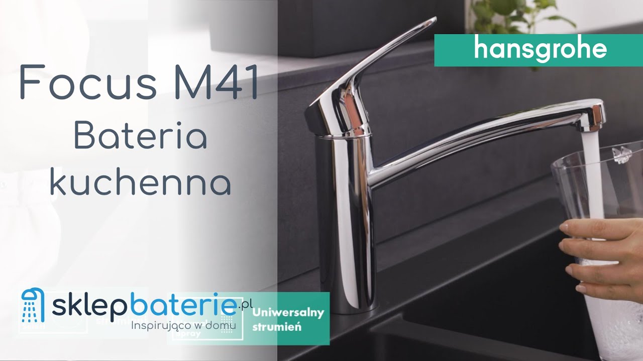 Hansgrohe Focus Bateria kuchenna Chrom 31806000 - SklepBaterie.pl - YouTube