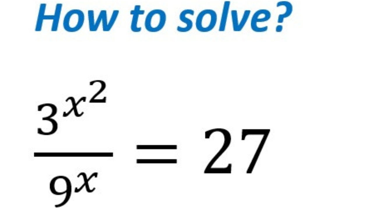A Nice Exponential Problem. olympiad math. algebra. high school, SAT ...