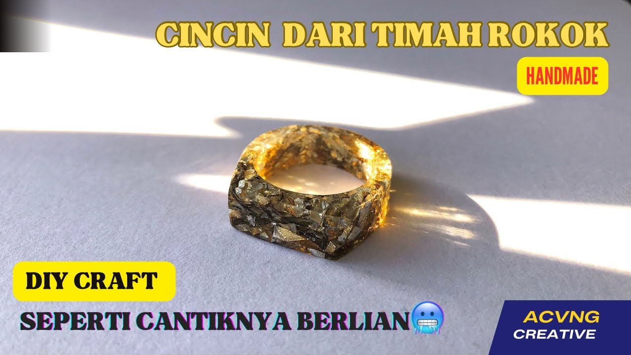 Cantiknya seperti berlian..! | CINCIN RESIN +TIMAH rokok #handmade ...