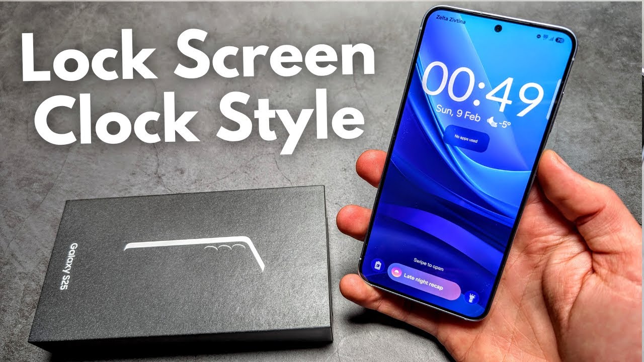 Samsung S25 / S25 Ultra - Change Lock Screen Clock Style & Size - YouTube