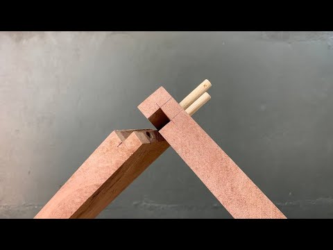 The Most Woodworking Joinery, Japanese Joint with Double Pin Locked, #woodworking #woodworkingideas