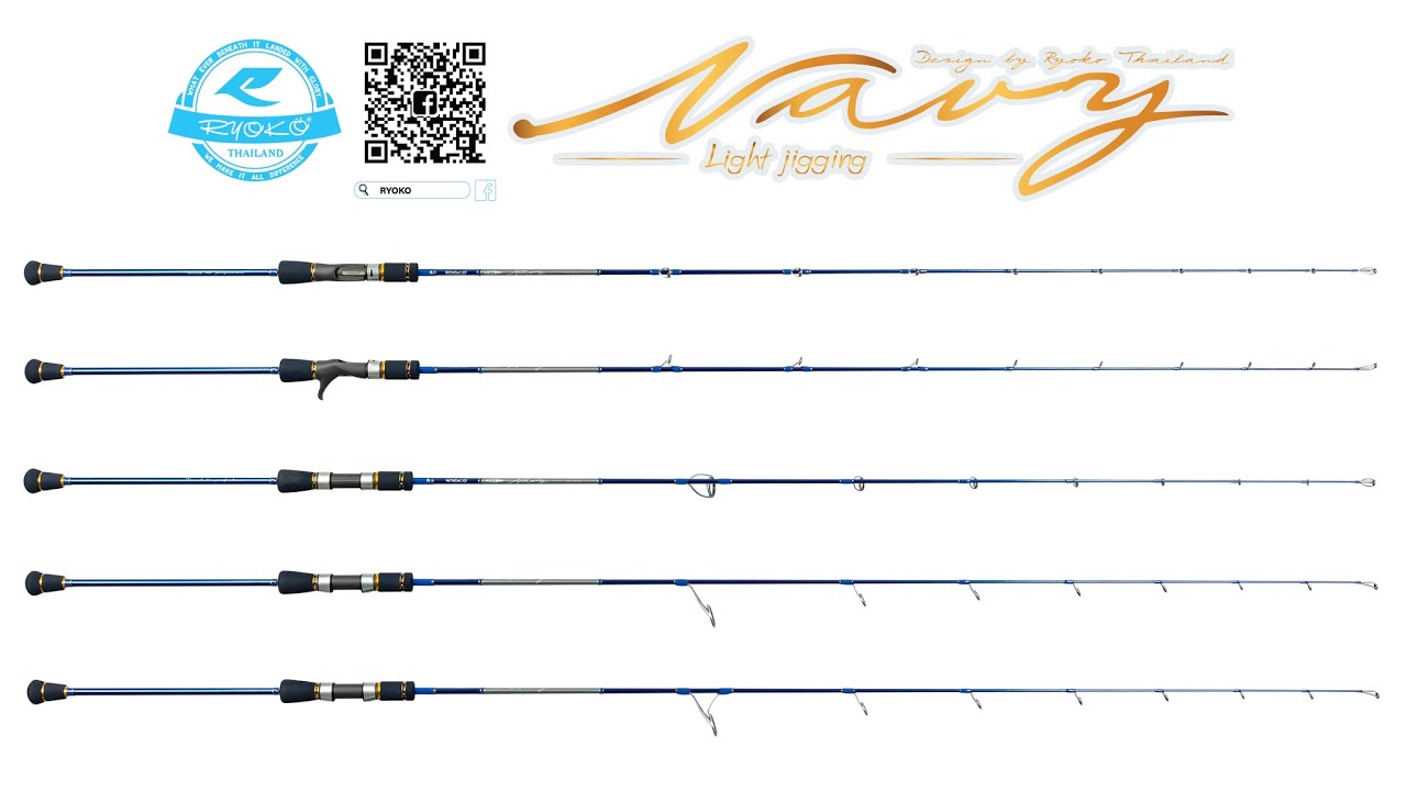 RYOKO NAVY For Light Jigging Rod. - YouTube
