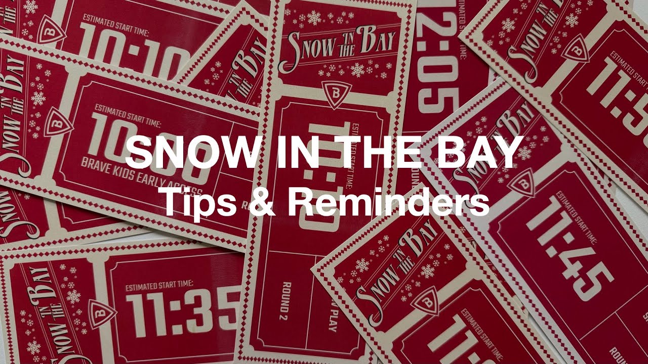 Snow in the Bay 2024 Tips & Reminders - YouTube