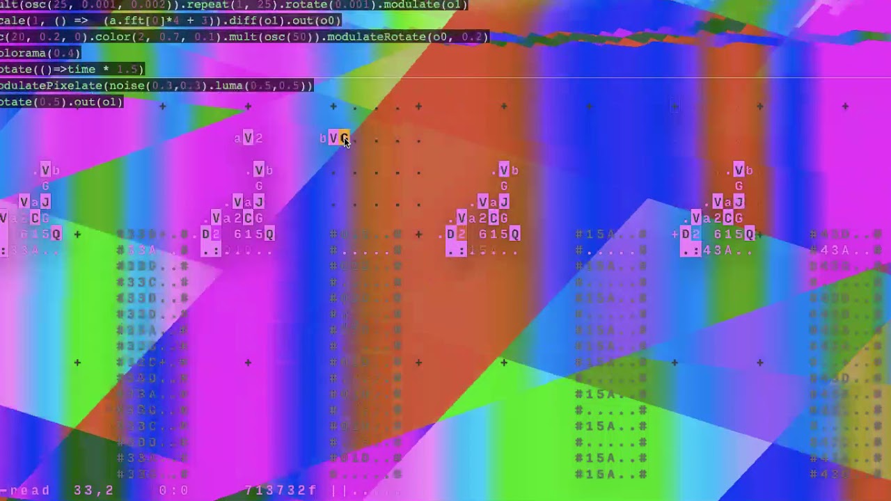 first live coding performance using ORCA & Hydra - techno beat - YouTube