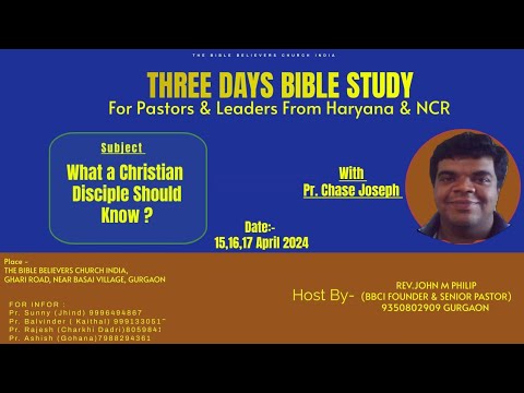 Part 4th Second Day Bible Study With Pr. Chase Joseph - YouTube