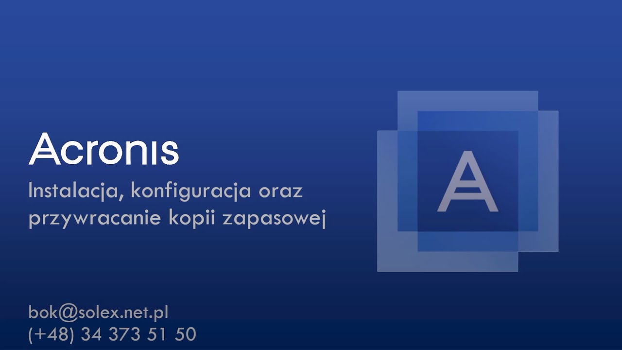 Acronis - instalacja, konfiguracja i przywracanie kopii zapasowej - YouTube