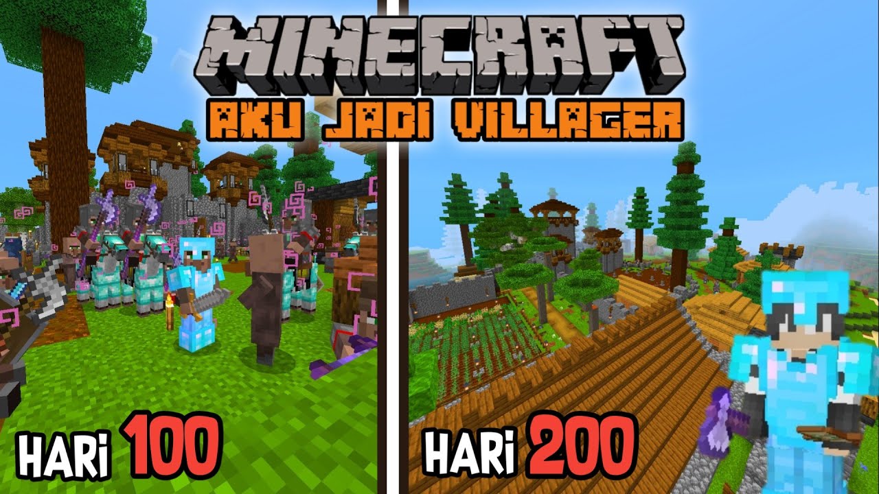 Minecraft 200 Hari Tapi Aku Jadi Villager - YouTube