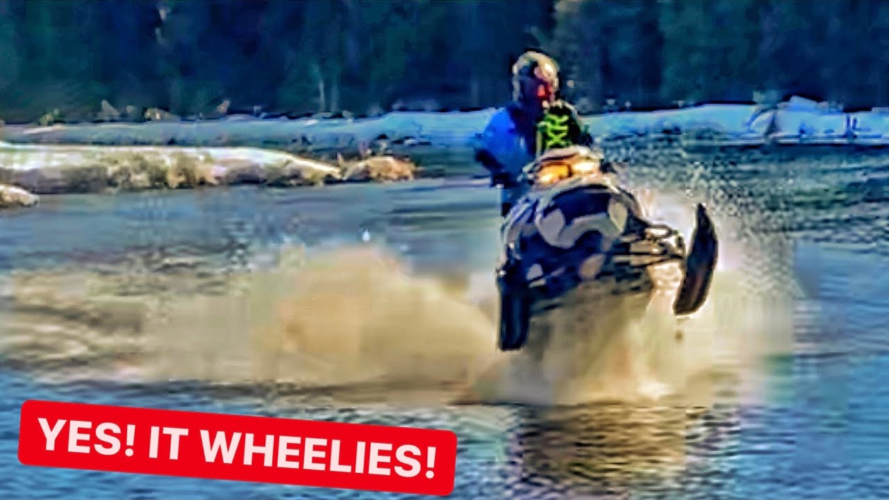 Snowmobiles vs Water: The Ultimate Race! - YouTube