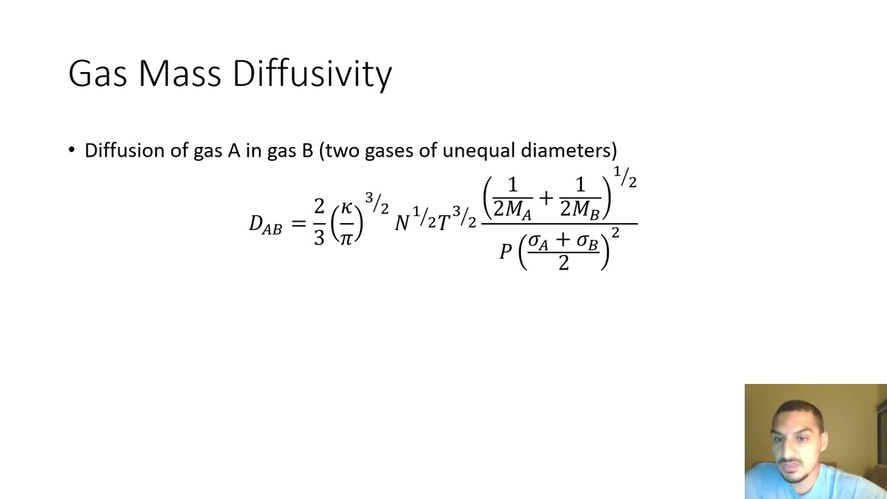 Mass Transfer in Arabic | 11 | Diffusivity based on the Kinetic Theory ...