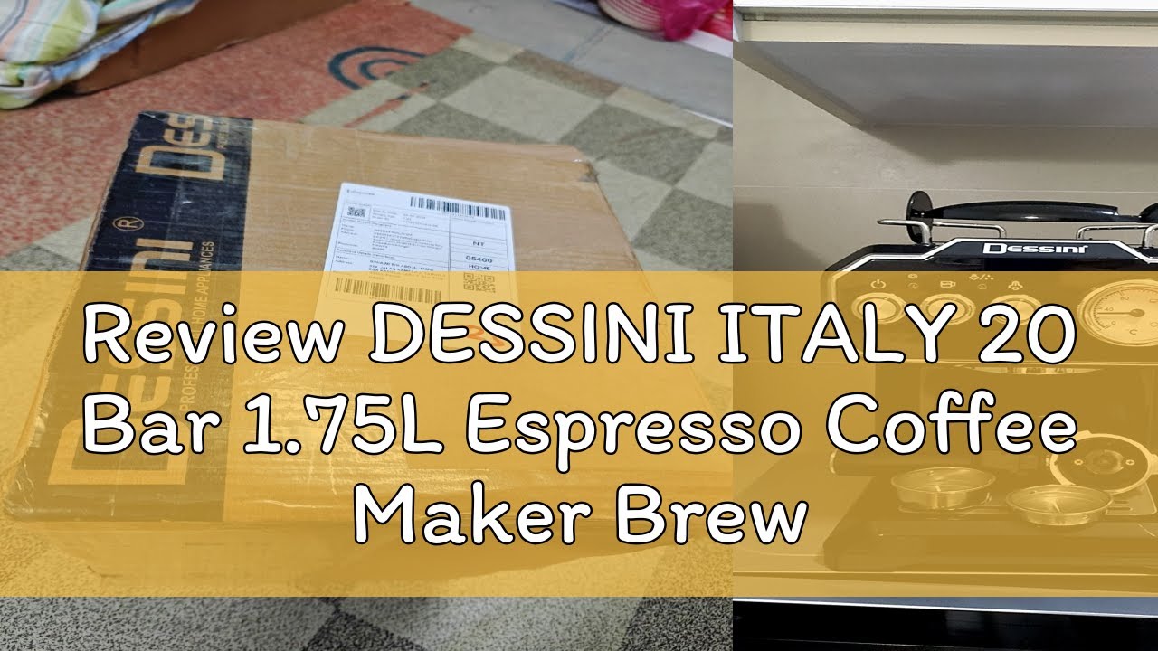 Review DESSINI ITALY 20 Bar 1.75L Espresso Coffee Maker Brew Froth ...