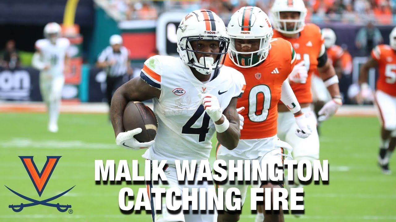 Virginia Wide Receiver Malik Washington: Catching Fire - YouTube