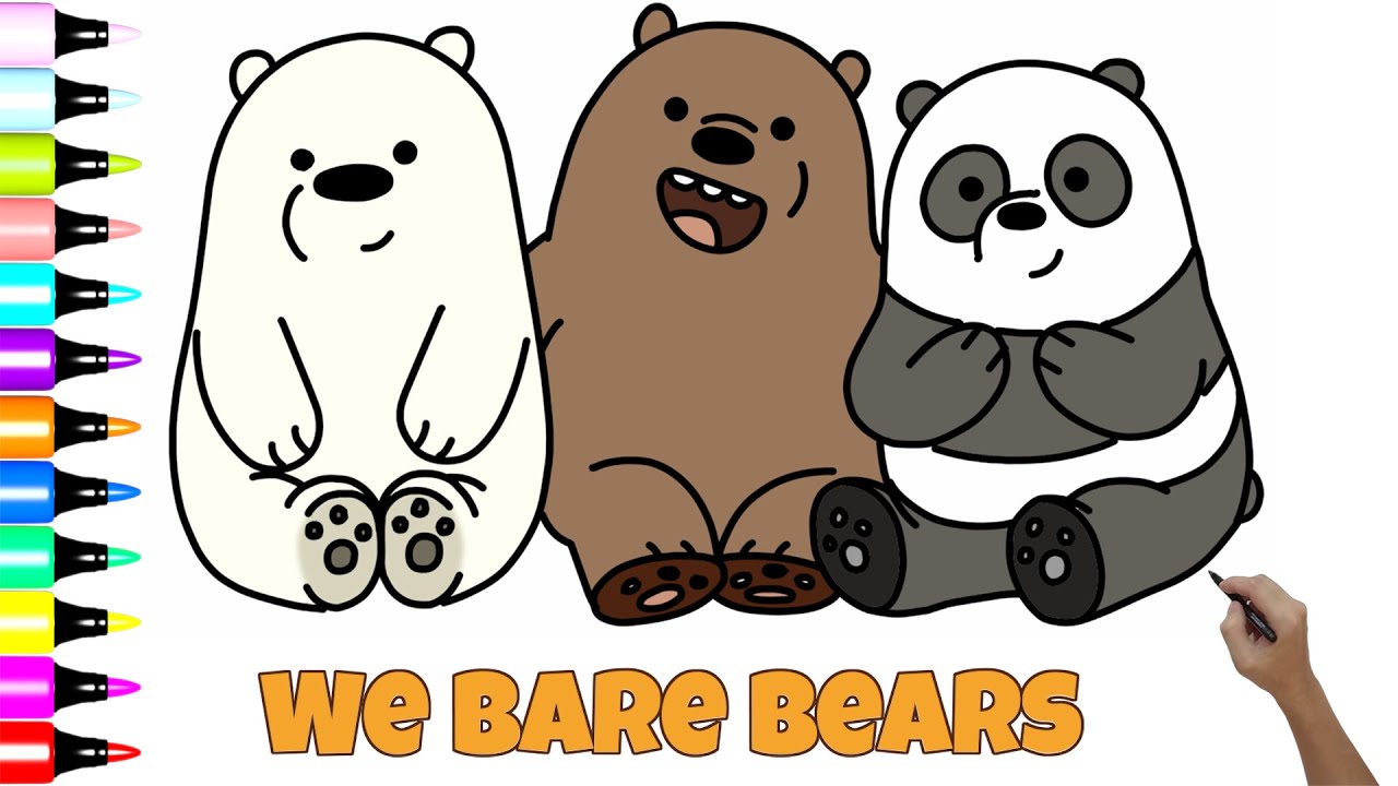 How to Draw WE BARE BEARS Easiest way! Como dibujar We Bare Bears - YouTube
