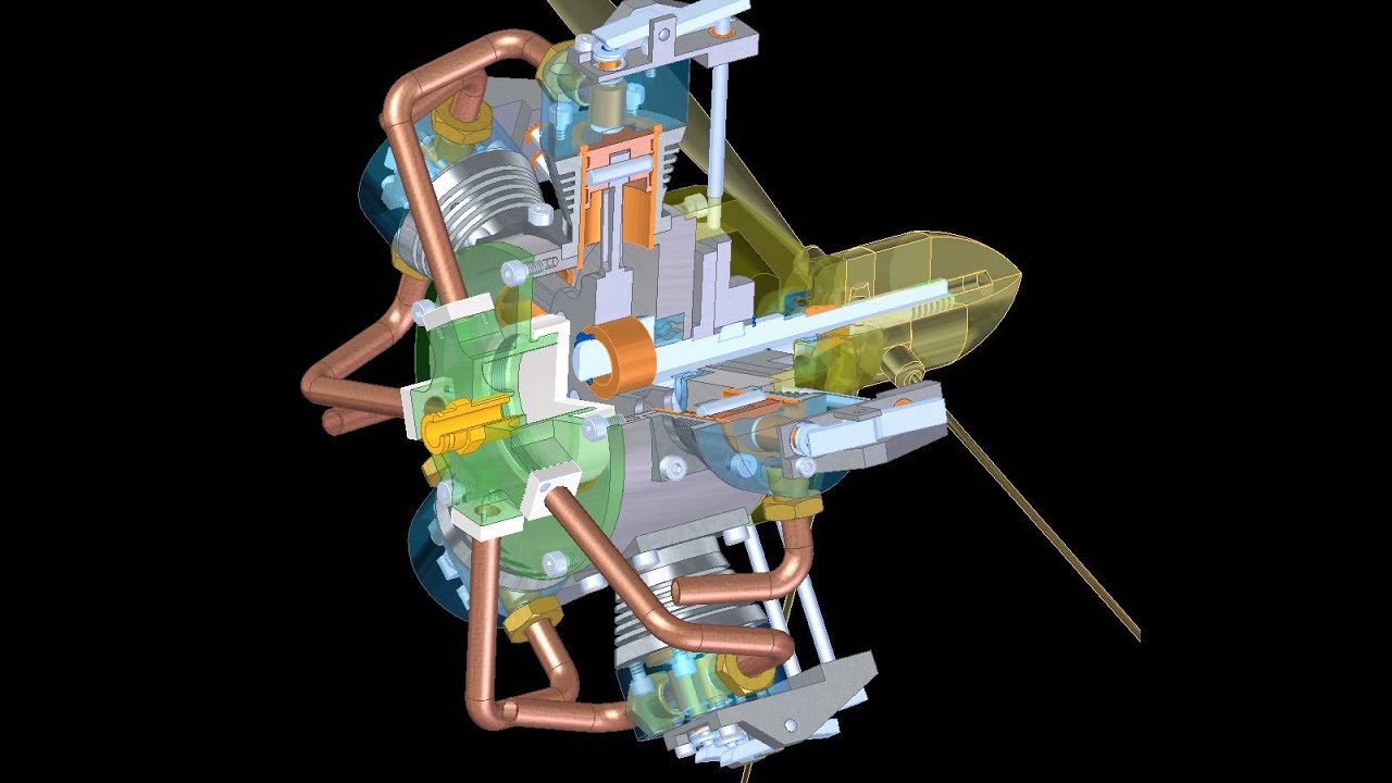 Montage Animation Sternmotor - YouTube