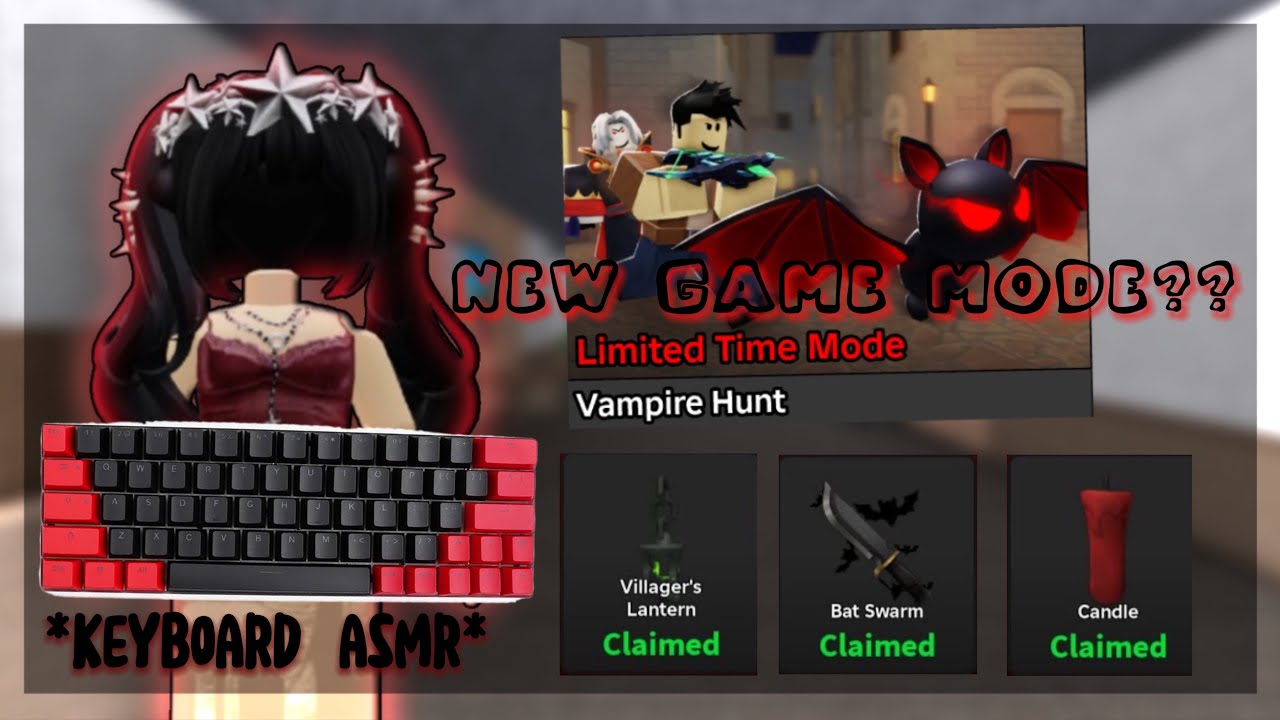 MM2 NEW VAMPIRE GAME MODE 🧛 *keyboard asmr* *clicky* *thocky* *tapy ...