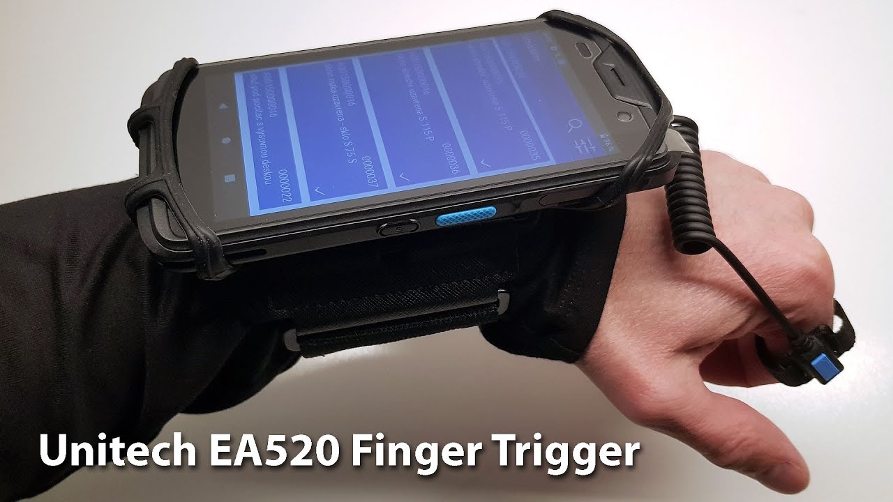 Unitech EA520 Finger Trigger - YouTube