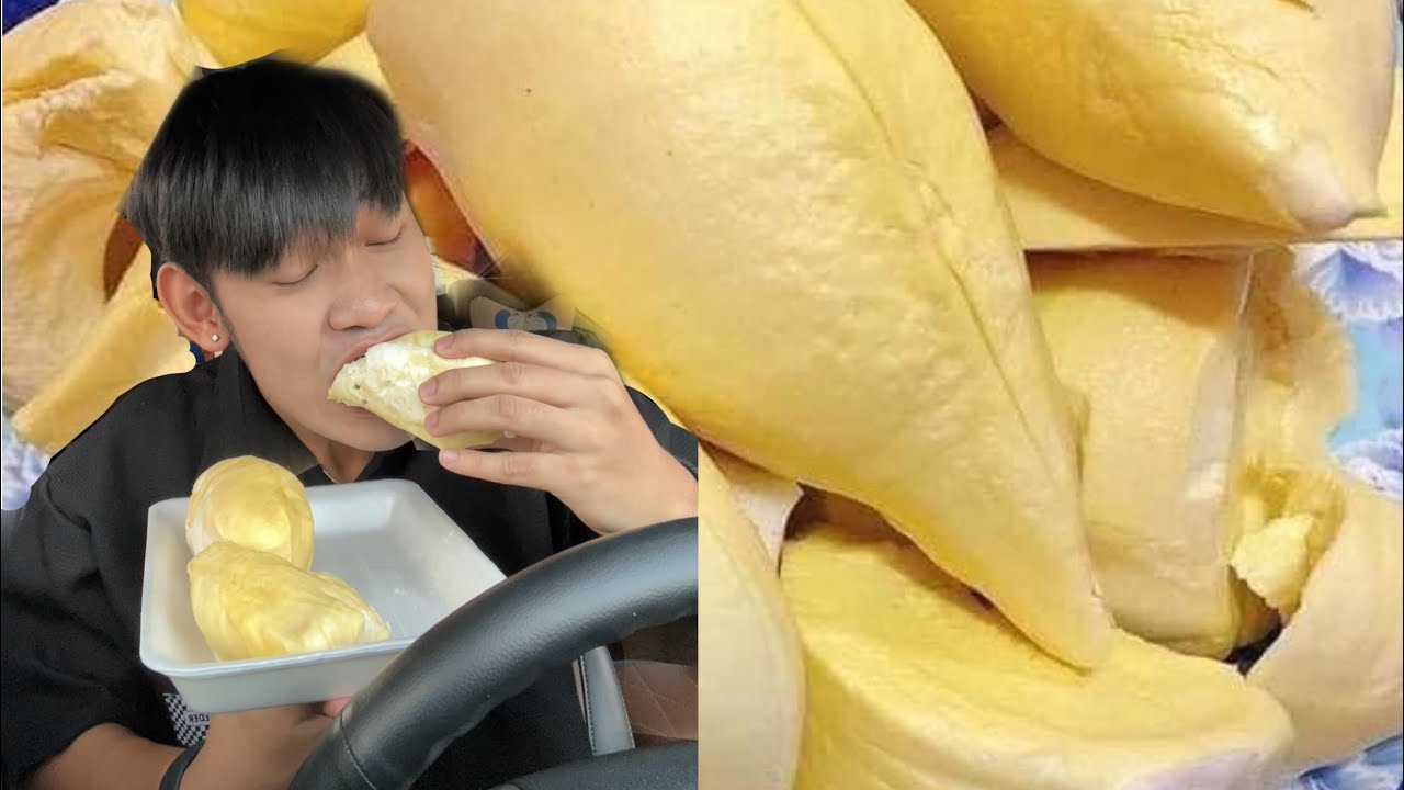 EATING DURIAN IN THE CAR | ហូបទុរេន - YouTube