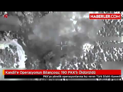 Kandil'e Operasyonun Bilançosu  190 PKK'lı Öldürüldü