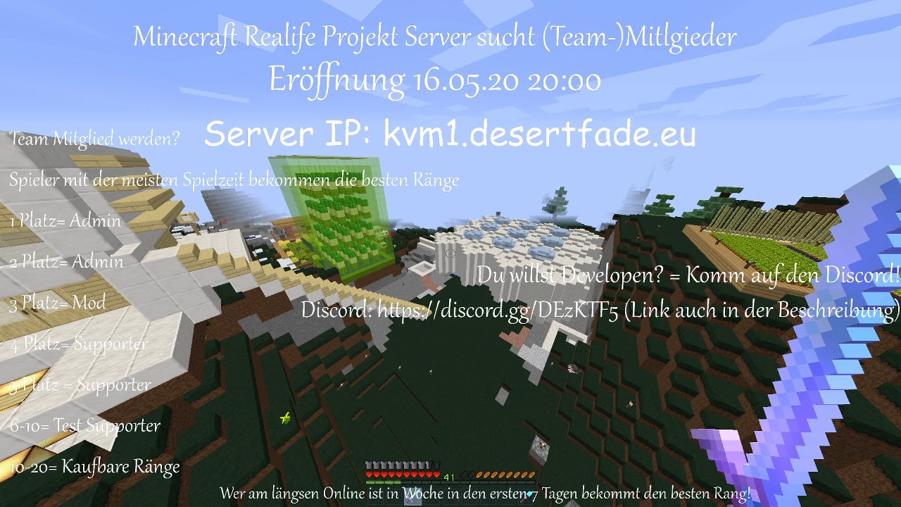 Minecraft Server sucht Team Mitglieder! (Admin, Owner, Supporter ...
